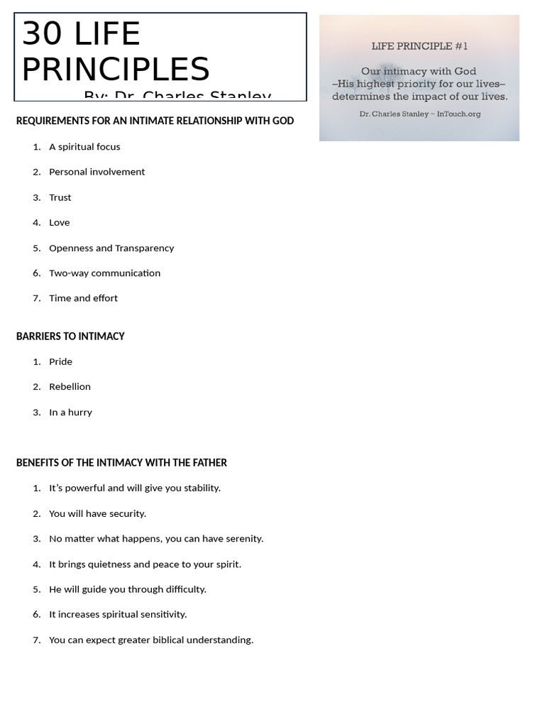 Life Principle 1 | PDF | Self-Improvement