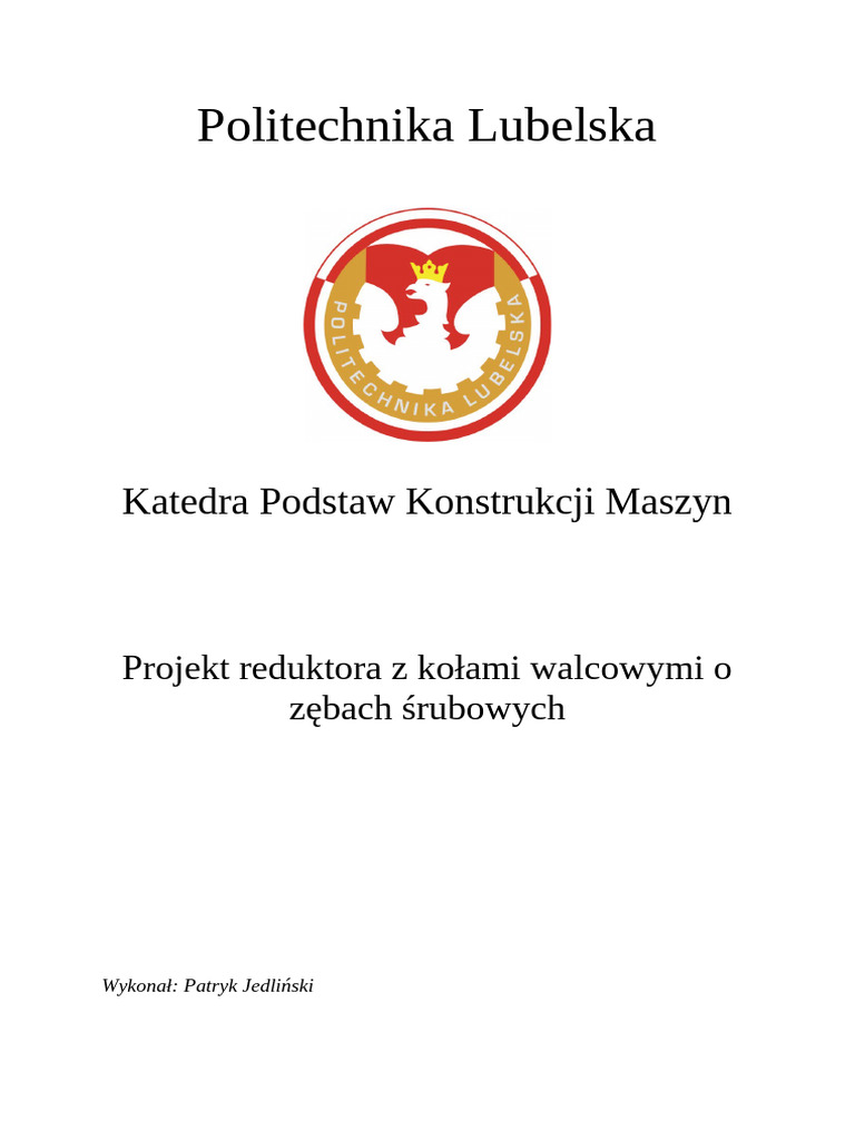 Reduktor - Obliczenia | PDF