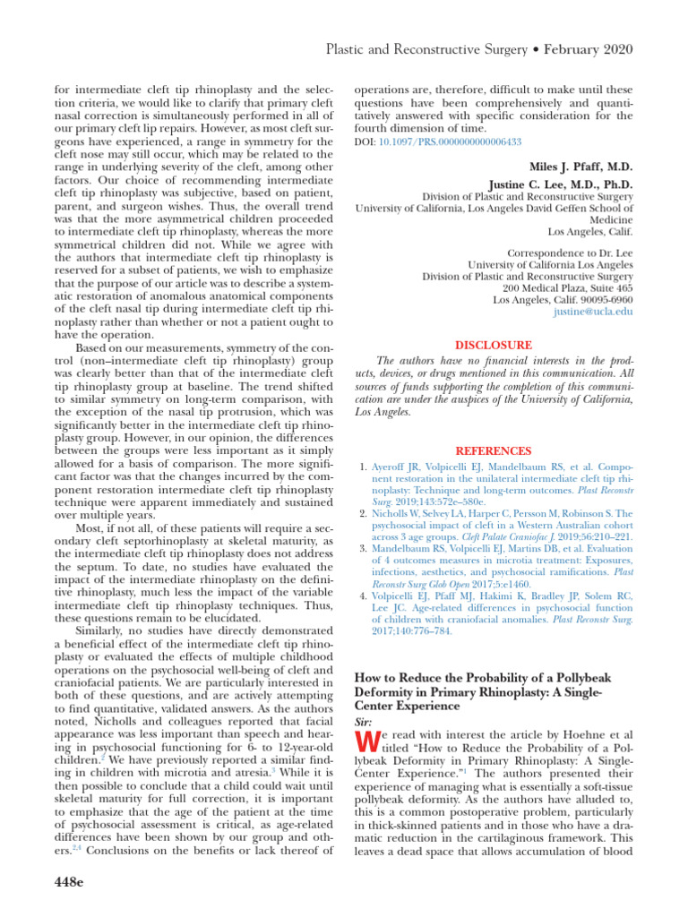 How To Reduce The Probability of A Pollybeak Deformity in Primary ...