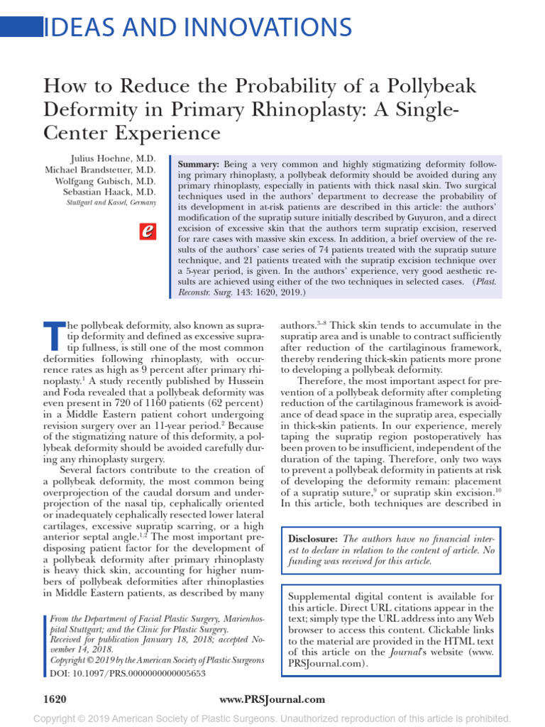 How To Reduce The Probability of A Pollybeak Deformity in Primary ...