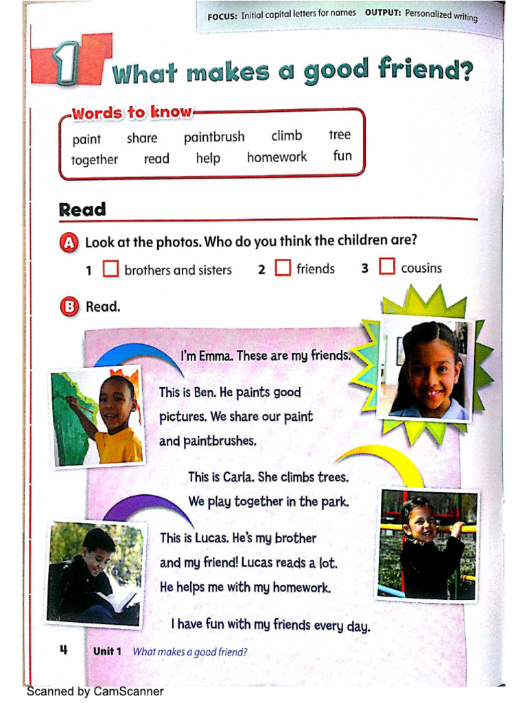 Oxford Discover 1 Writing & Spelling Week 2 | PDF
