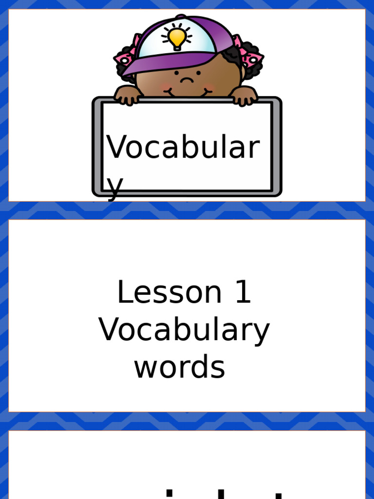 Day 1 - Vocabulary | PDF