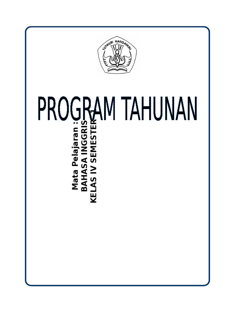 PROGRAM TAHUNAN Kelas 4 Semester I II | PDF