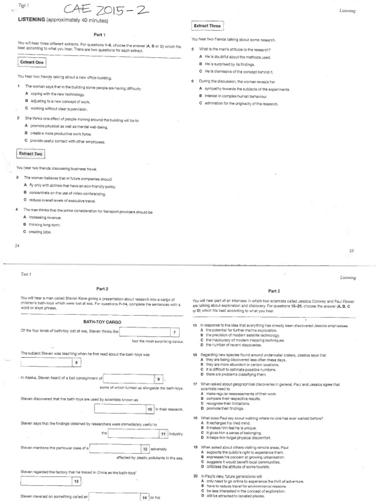 JUNE CAE EXAMS 2019 | PDF
