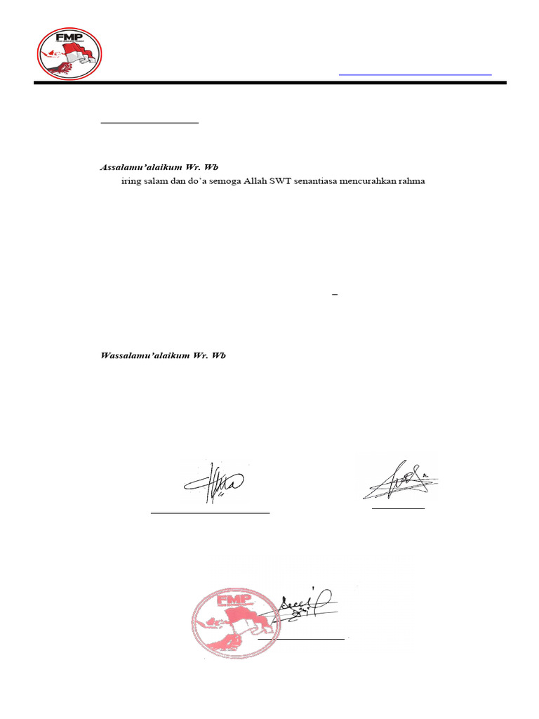 Undangan Pengurus FMP 2023 | PDF