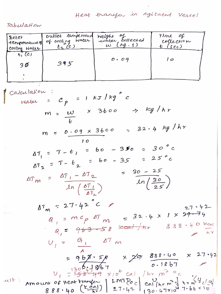 Heat Transfer Calculation | PDF