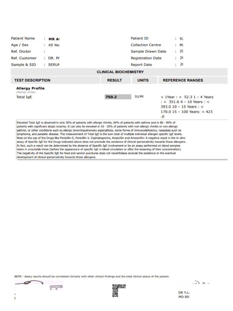 Allergy Demo Report | PDF