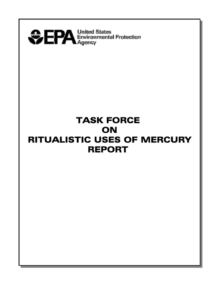 Task Force ON Ritualistic Uses of Mercury | PDF | Mercury (Element ...