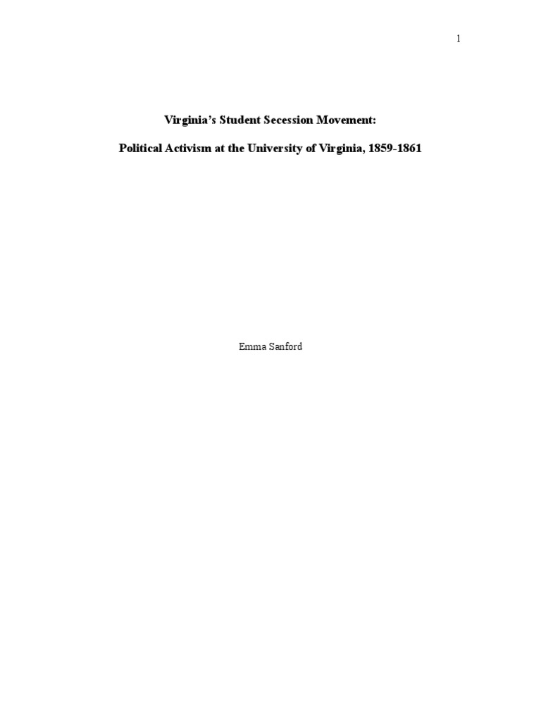 Virginia's Student Secession Movement | PDF | Secession In The United ...