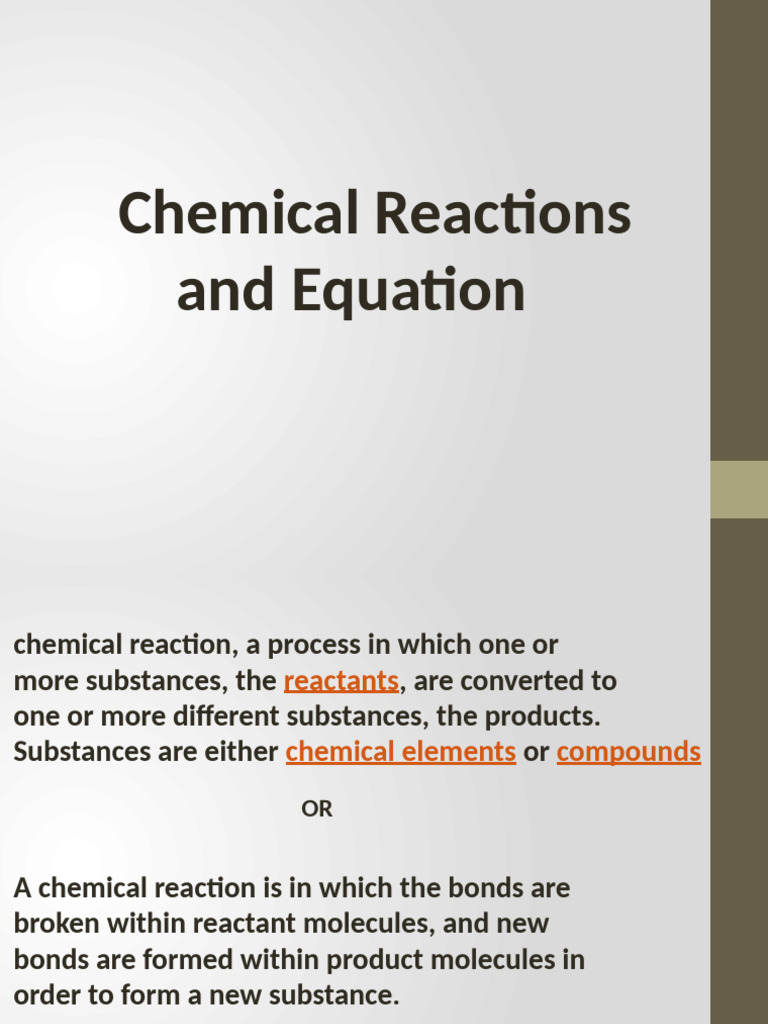 Chemical Reactions and Equations | PDF | Chemical Reactions | Chemical ...