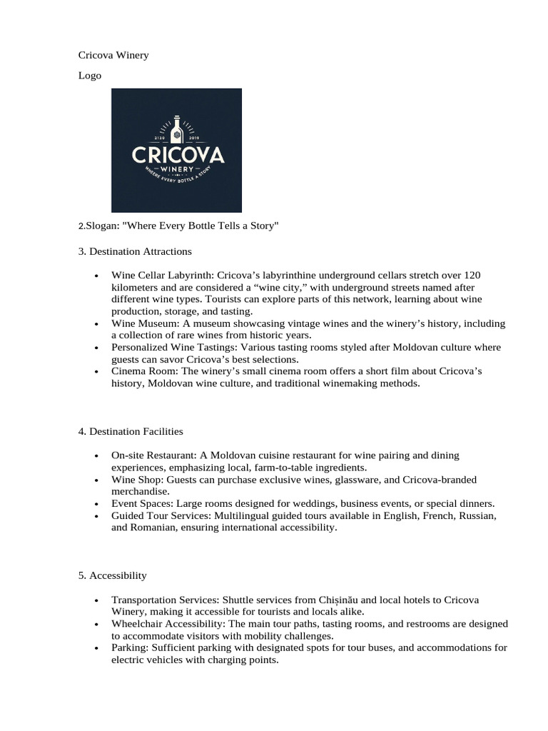 Cricova Winery Brand | PDF | Cooking, Food & Wine