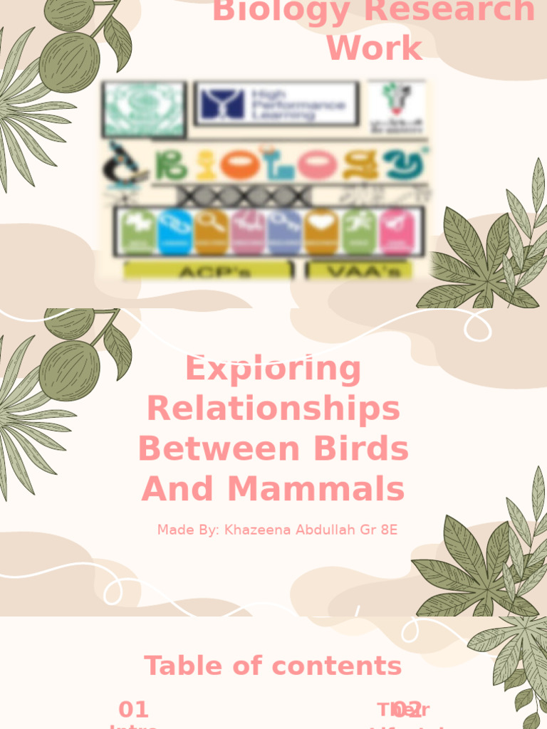 Birds vs. Mammals: Key Differences | PDF | Mammals | Birds