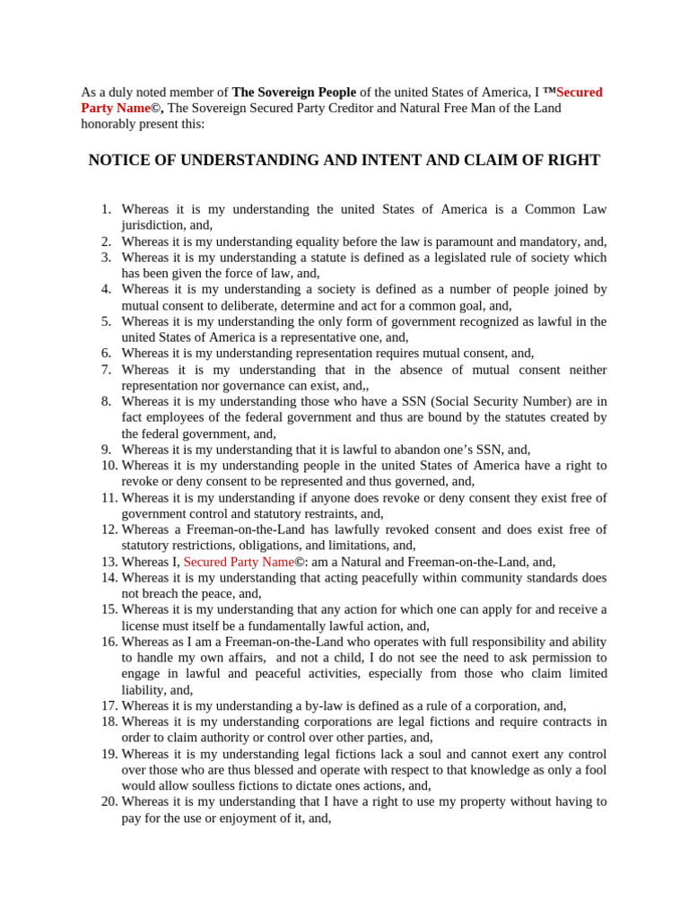 Notice of Rights - 2nd Revision | PDF | Notary Public | Legal Liability