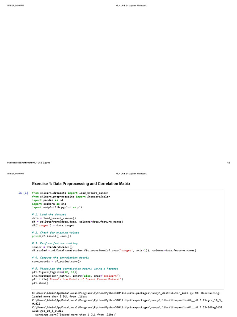 Ml Lab 2 Jupyter Notebook Pdf Applied Mathematics