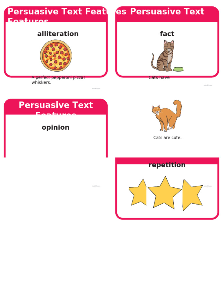 Key Features of Persuasive Text | PDF