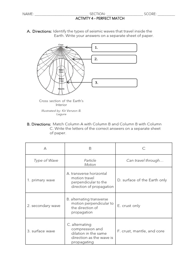 SEISMIC-WAVES-ACT | PDF | Seismology | Waves