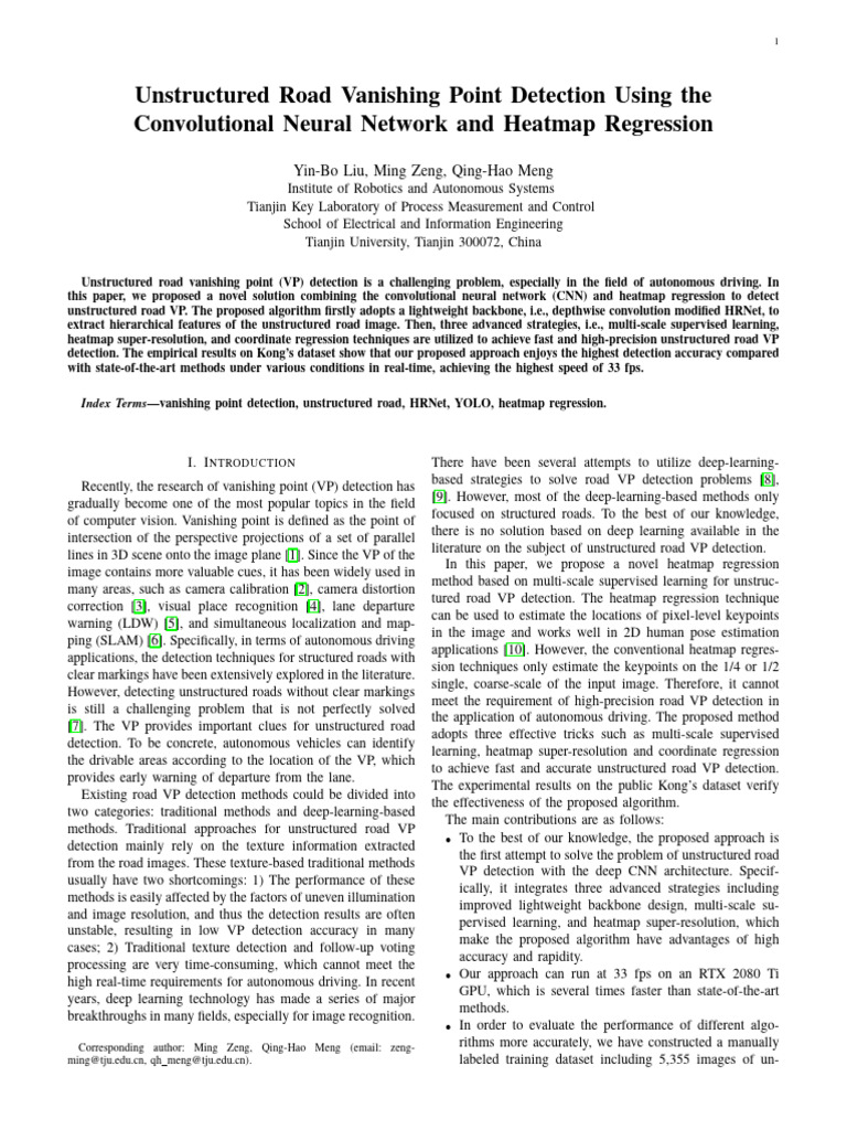 Unstructured Road VP Detection with CNN | PDF | Deep Learning ...