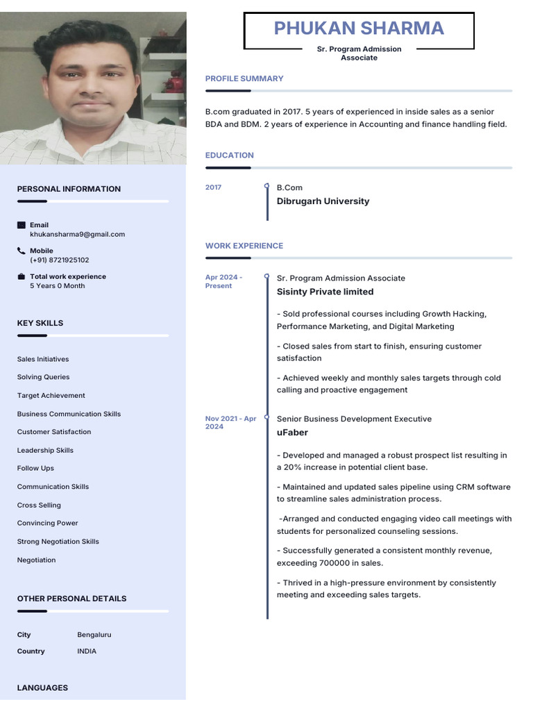 Naukri PHUKANSHARMA (5y 0m) | PDF | Customer Relationship Management ...