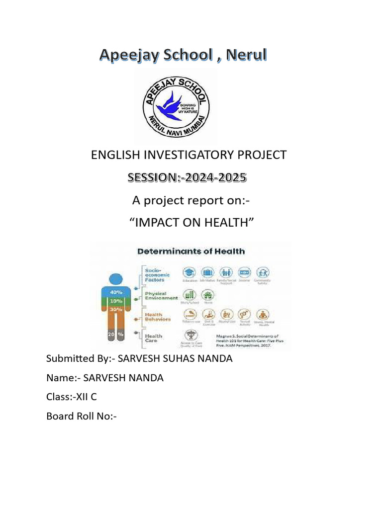 English Investigatory Project File 1 | PDF | Health Care | Medicine