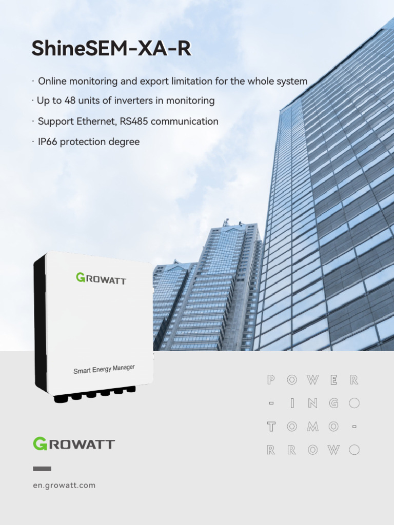 ShineSEM XA R Datasheet en 202409 | PDF | Electrical Engineering | Electromagnetism