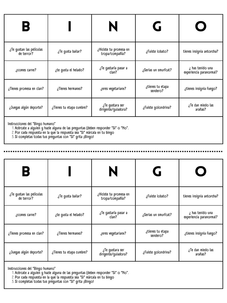 Bingo Humano | PDF