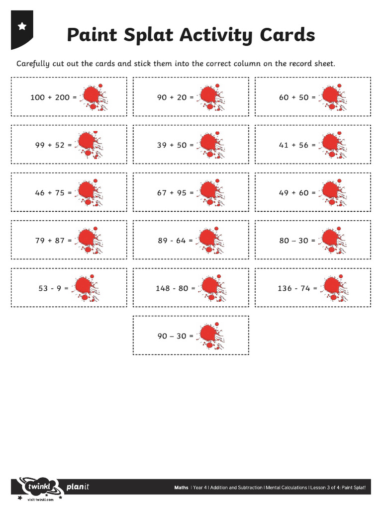 Classwork 1 - Splat Activity For All Levels | PDF