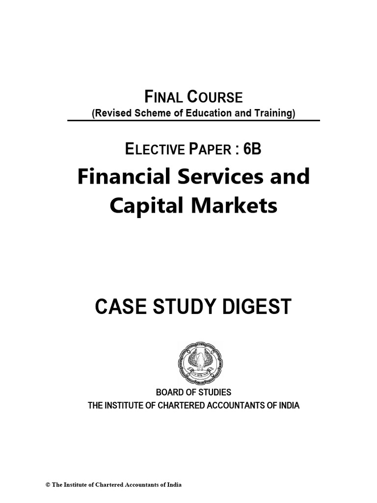 P6B FSCM Case Study Digest by ICAI | PDF | Reserve Bank Of India ...