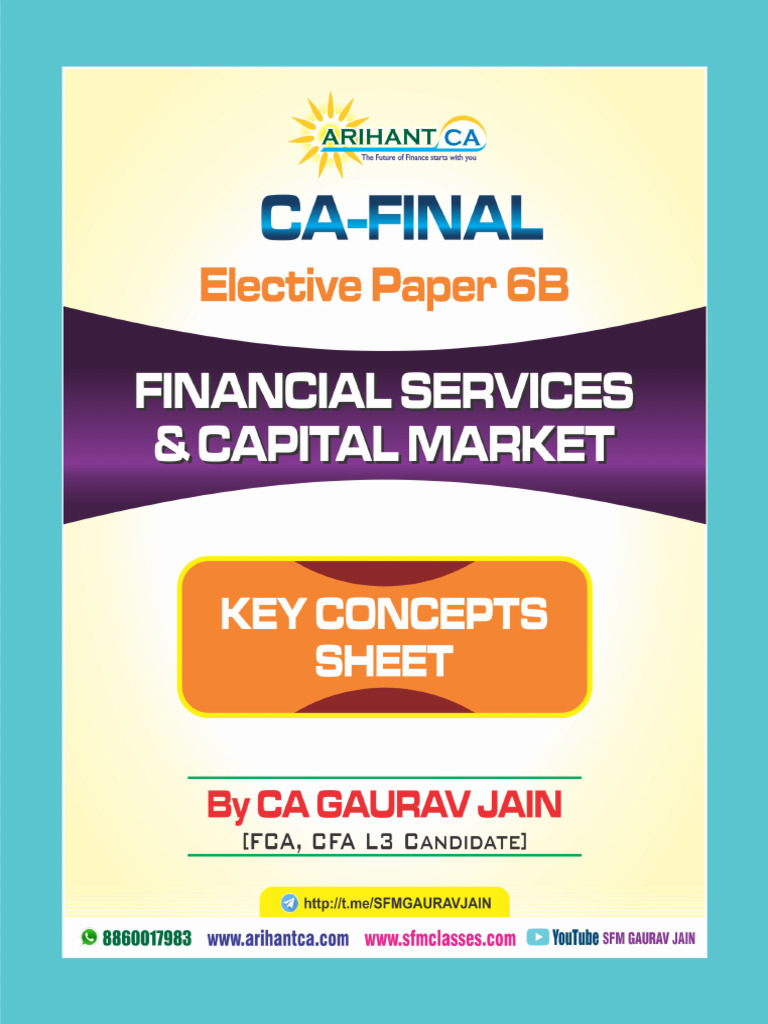 Ca Final Elective Paper 6B FSCM Key Concept Sheet | PDF | Financial Markets | Stocks