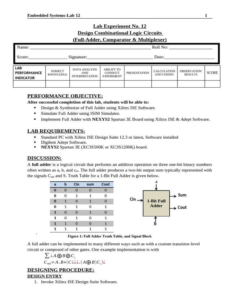 ESD Handout 12 | PDF | Vhdl | Computer Engineering
