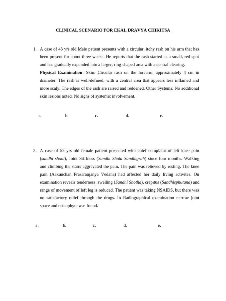 Case Scenerio For Ekal Dravya | PDF | Cough | Breathing