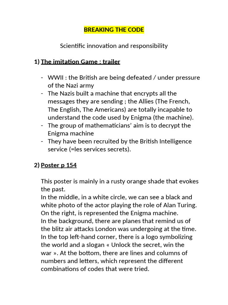 Breaking The Code 2024 - 2025 | PDF