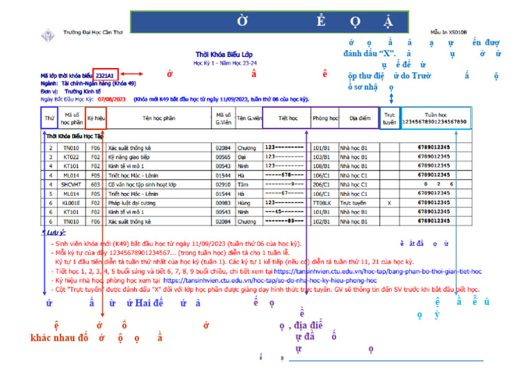 Huong Dan Xem TKB K49 | PDF