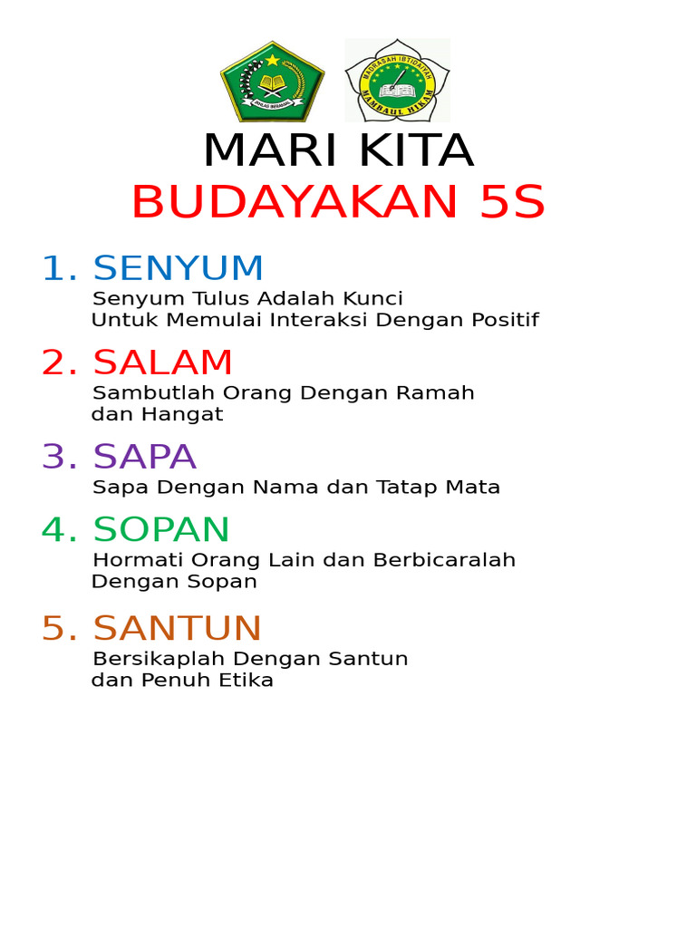 Budaya 5S | PDF | Pengembangan Diri