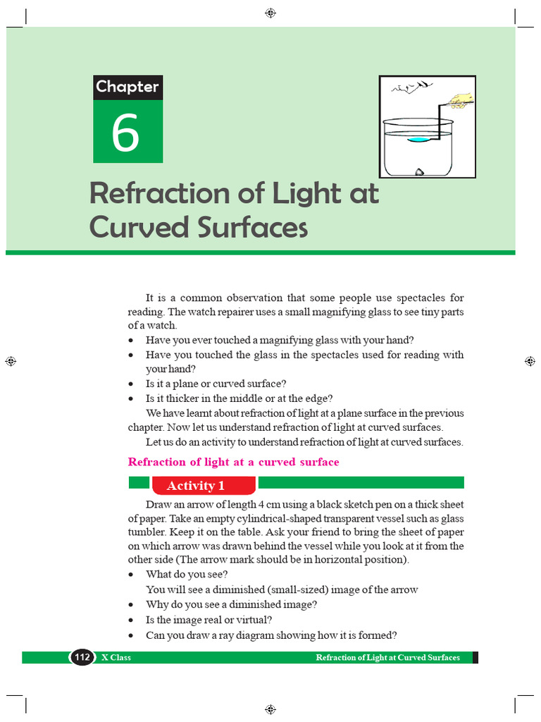Physics 10 ch6 | PDF | Refraction | Optics