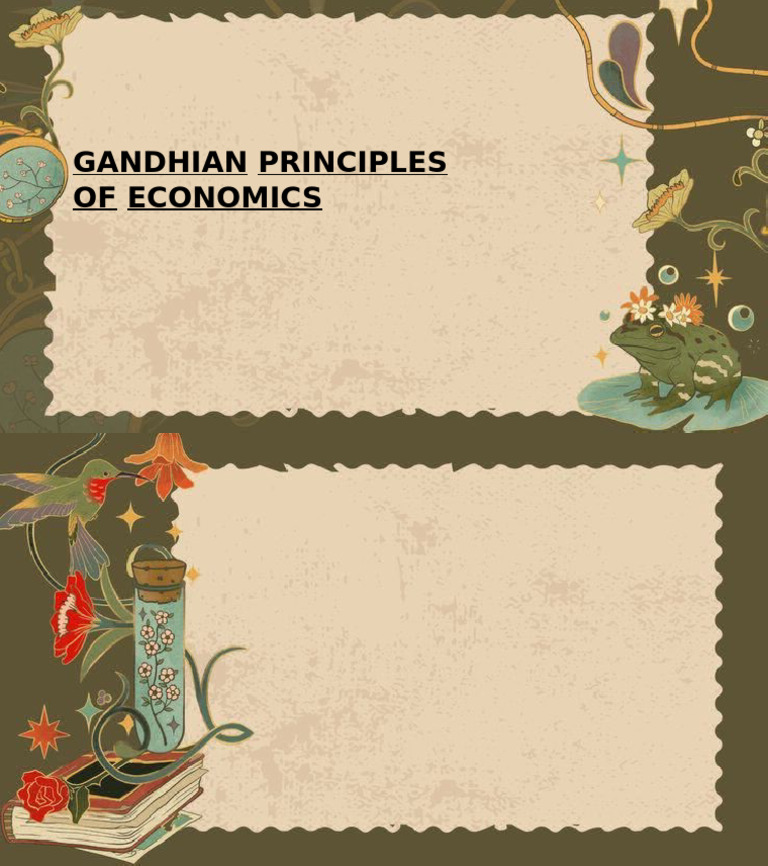 Gandhian Principles of Economics | PDF