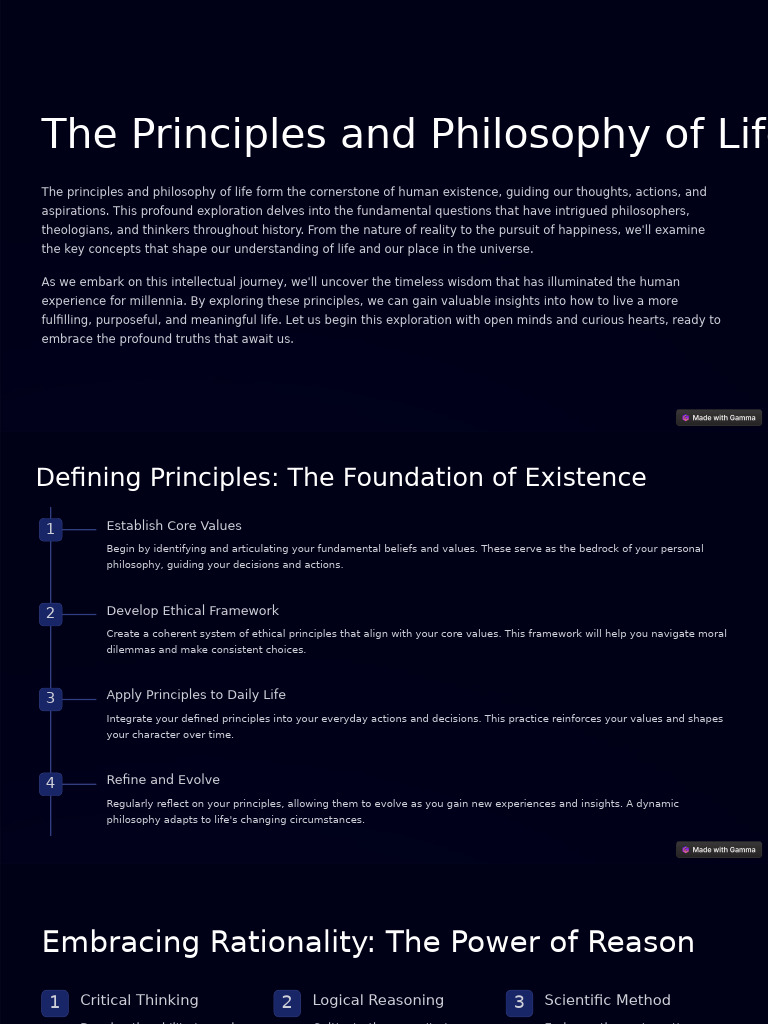 Life Philosophy for Thinkers | PDF | Thought | Metaphysics