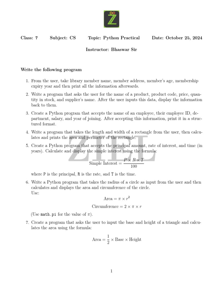 python-ws-1 | PDF python-ws-1 | PDF
