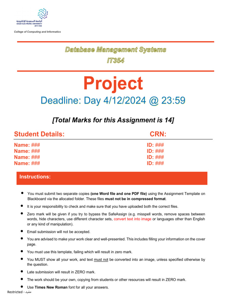 IT354 Project | PDF | Databases | Information Retrieval