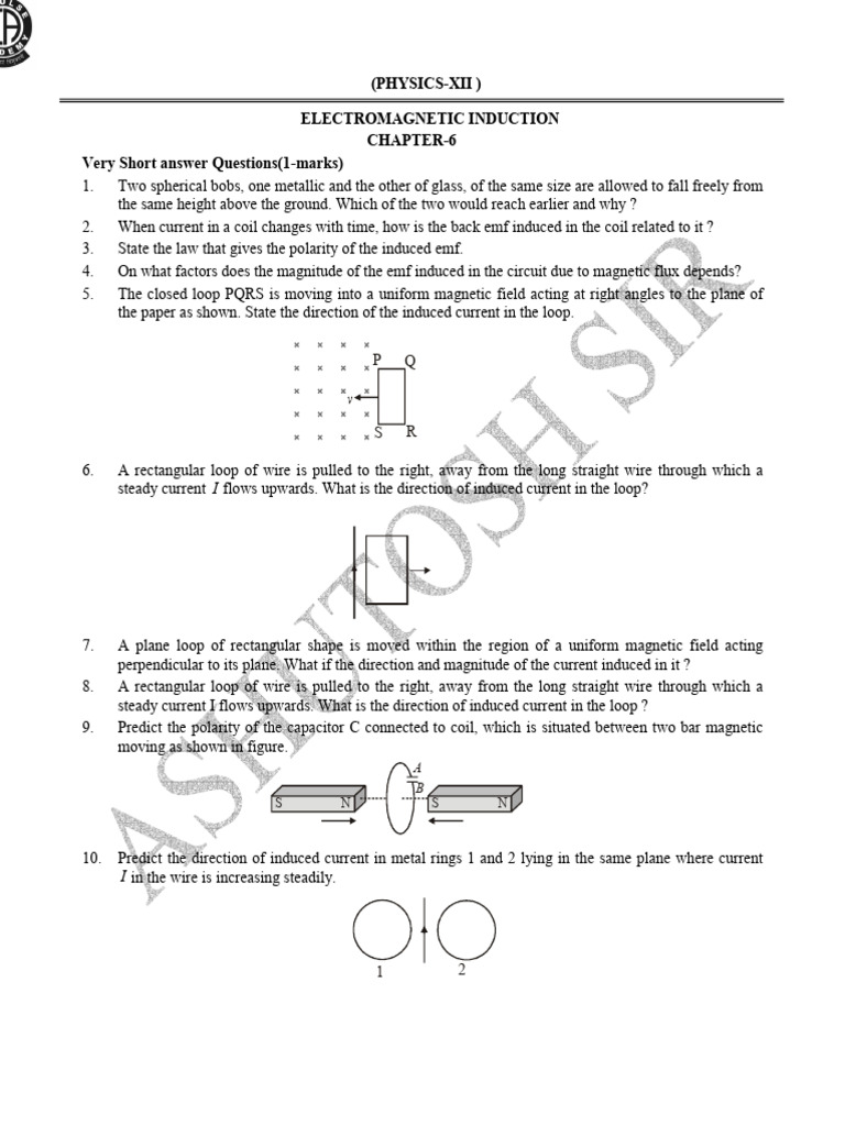6.electromagnetic Induction | PDF | Inductance | Electromagnetic Induction