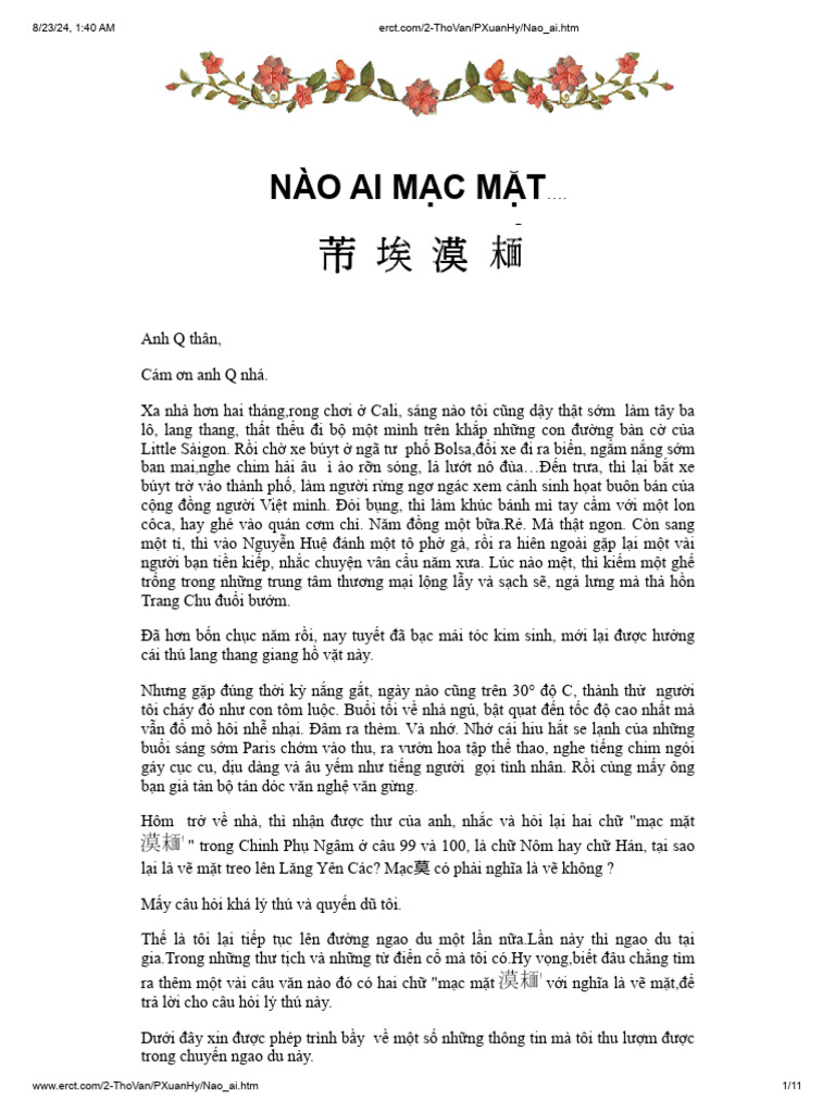 PXuanHy Nao Ai - HTM | PDF