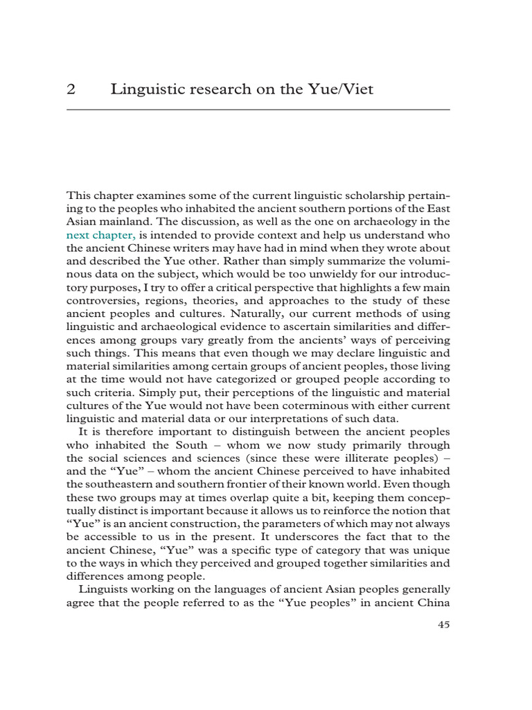 Linguistic Research On The Yue - Viet | PDF | Language Families ...