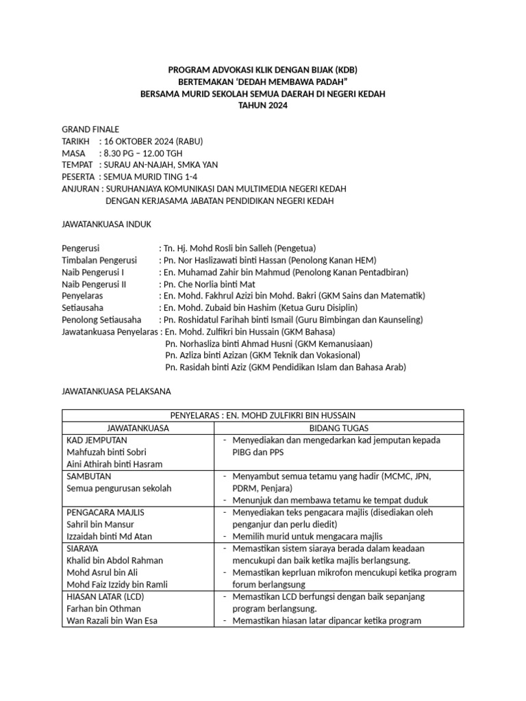 Program Advokasi Klik Dengan Bijak | PDF