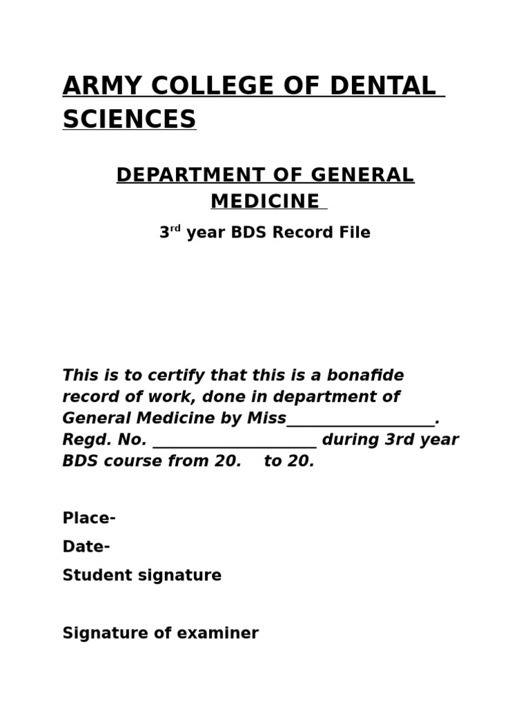 General Surgery Record Certificate | PDF