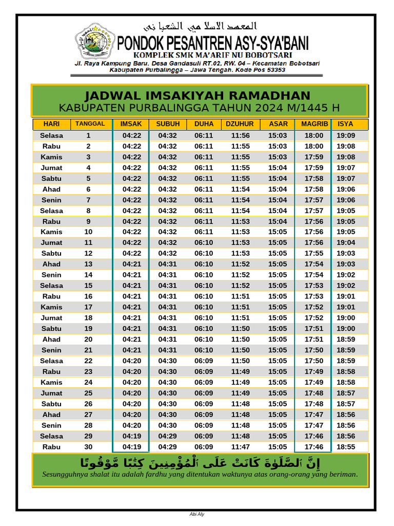 Ramadhan As-Sya'bani 2024 | PDF