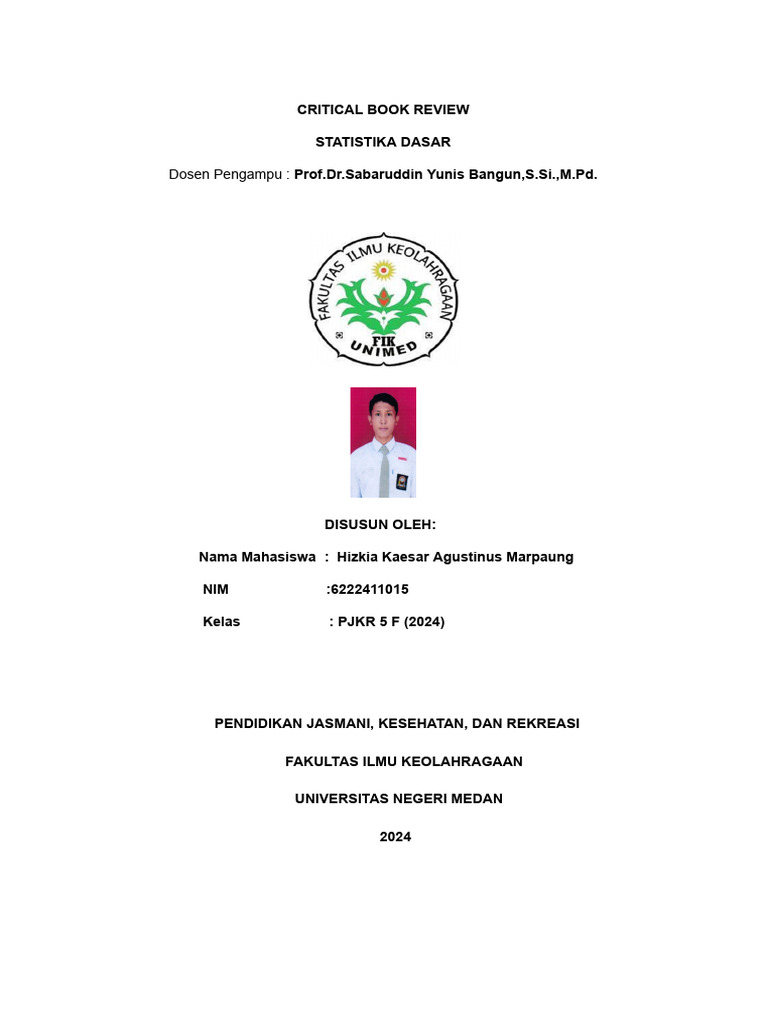 CBR Statistika Dasar Hizkia Kaesar Agustinus Marpaung (6222411015) | PDF