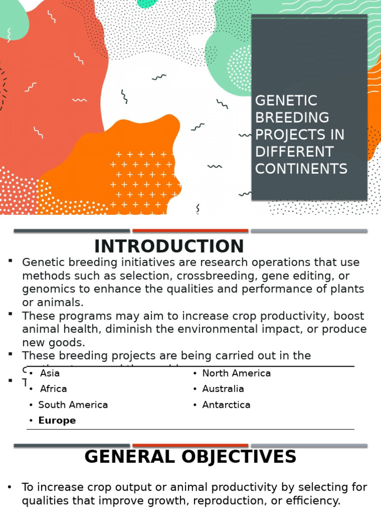 Genetic Breeding Projects in Different Continents Final | PDF | Plant Breeding | Agriculture