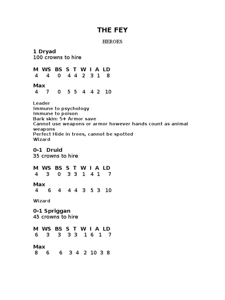 The Fey: Heroes 100 Crowns To Hire | PDF | Spear | Shield