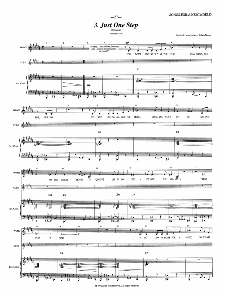 Just One Step Sheet Music | PDF