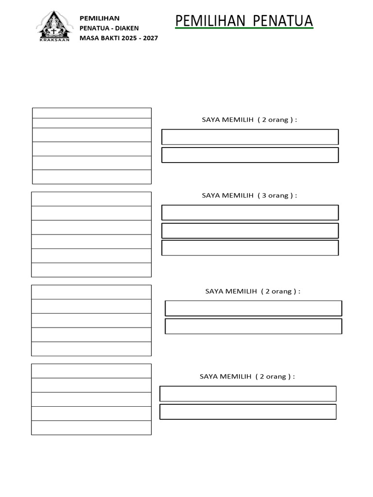 Form Tahap 2 Penatua | PDF