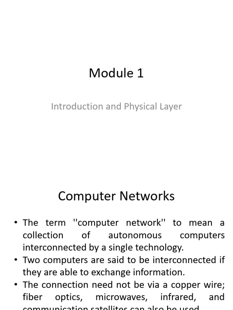 Module 1 - Akash Chandran | PDF | Computer Network | Duplex ...